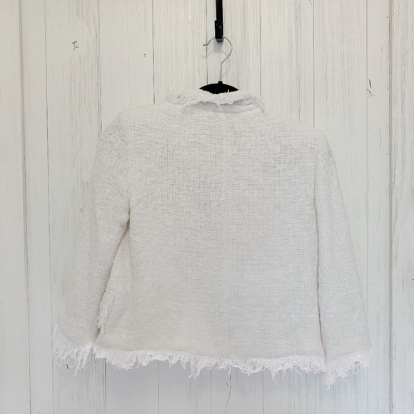 Milly | Jackets & Coats | Milly White Tweed Blazer | Poshmark